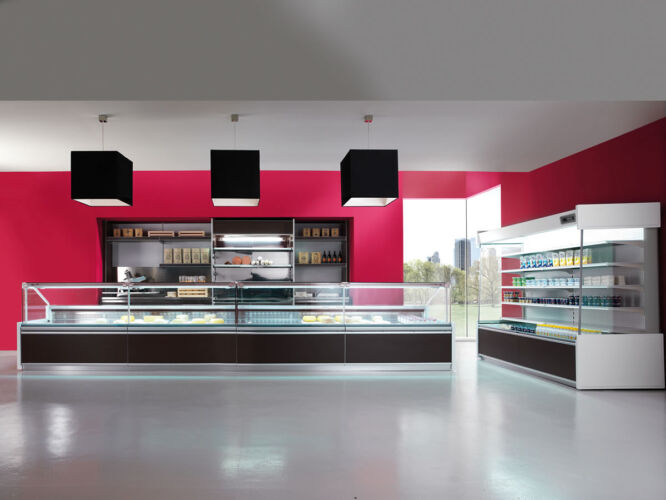Deli and Supermarket displays model MIRAGE SQUARED